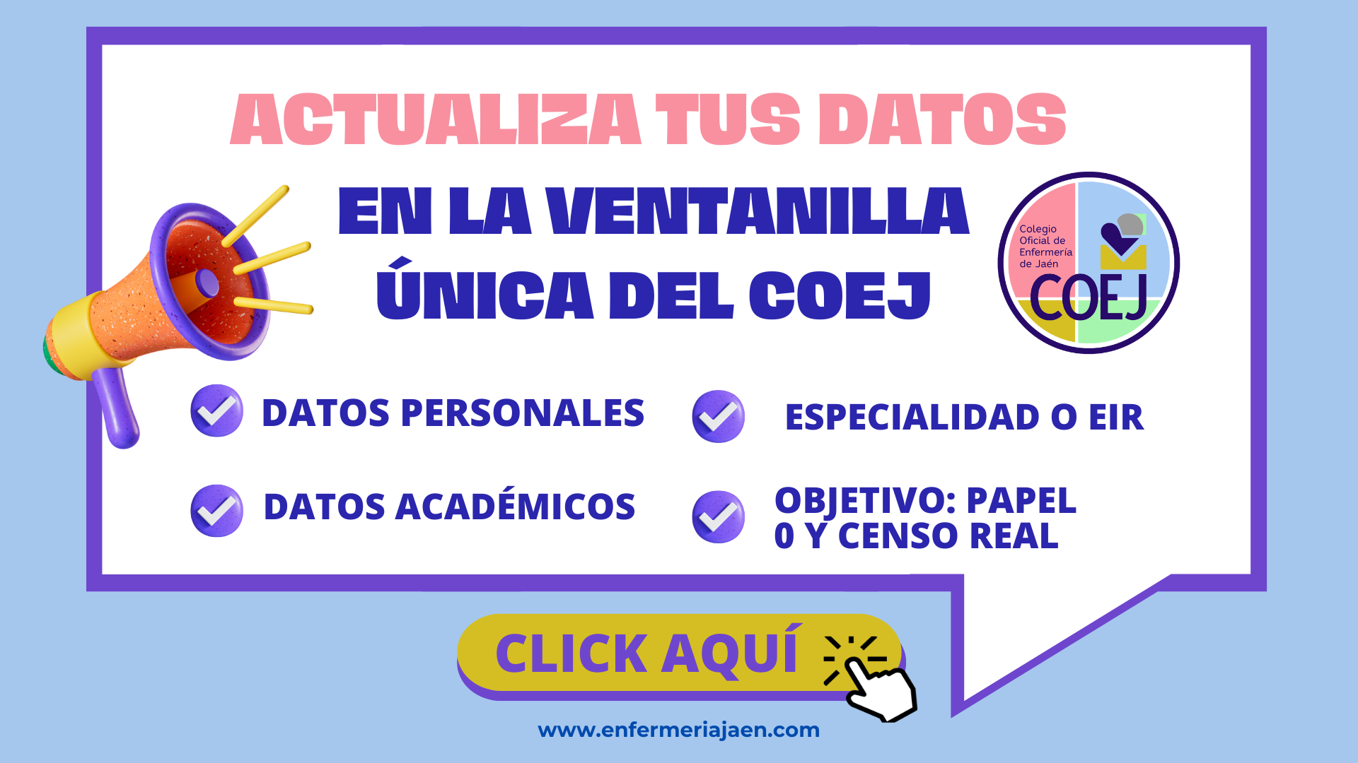 Actualiza tus datos en la Ventanilla Única del ICOEJ y ayúdanos a tener un censo actualizado ...